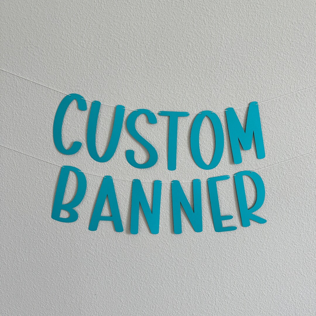 Custom Teal Banner, Teal Banner, Teal Decorations, Teal Party, Custom ...