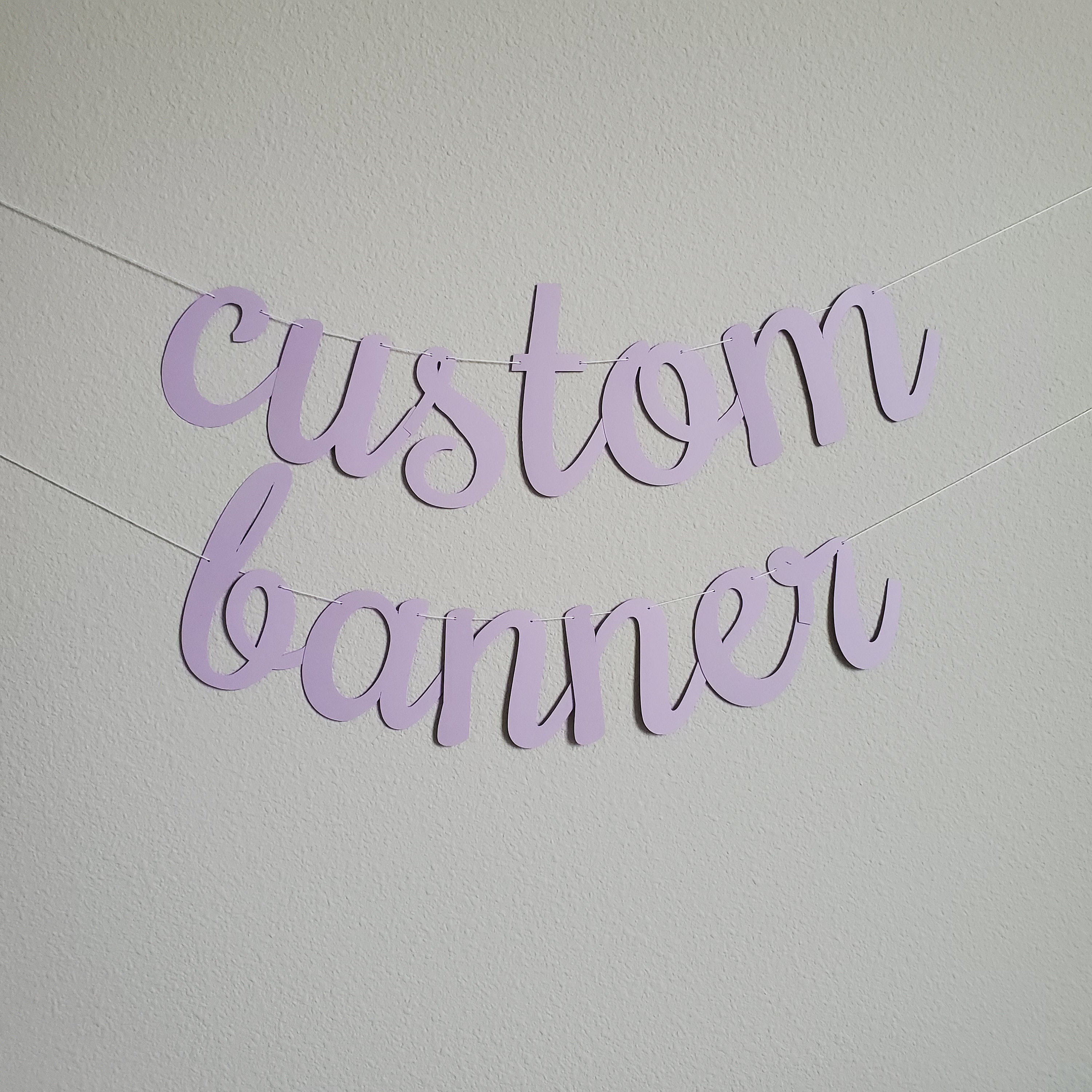 Custom Banner Banner Custom Lavender Banner Custom Cursive | Etsy