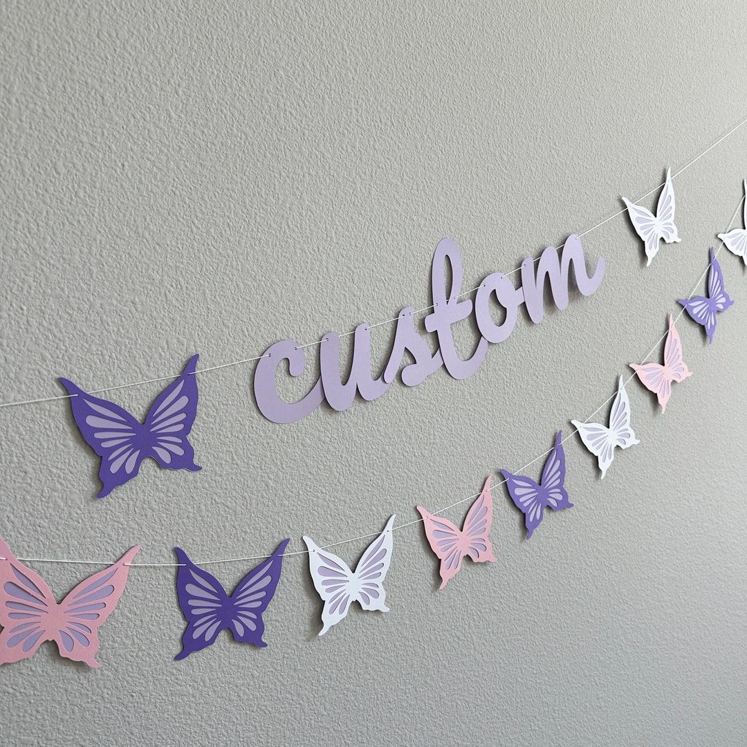 Custom Butterfly Banner, Butterfly Decorations, Butterfly Theme ...