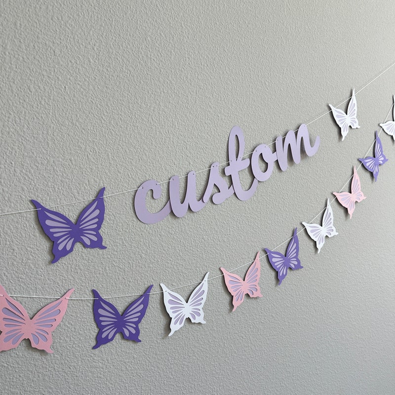 Butterfly Birthday Banner - Etsy