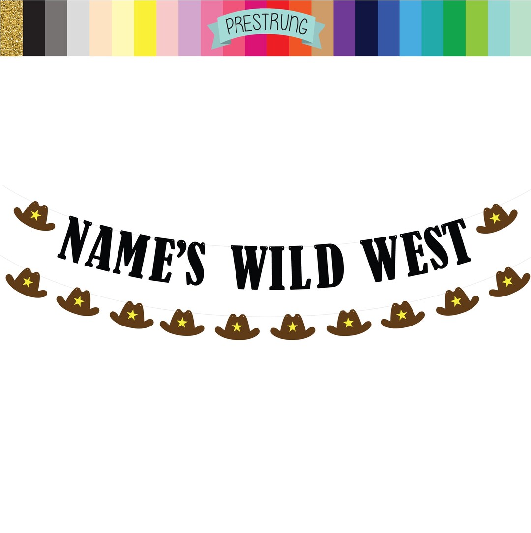 Wild West Banner, Custom Wild West Banner, Wild West Decorations, Rodeo ...