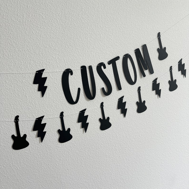 Custom Rock Banner, Rock and Roll Theme, Rock Birthday, Music Birthday ...