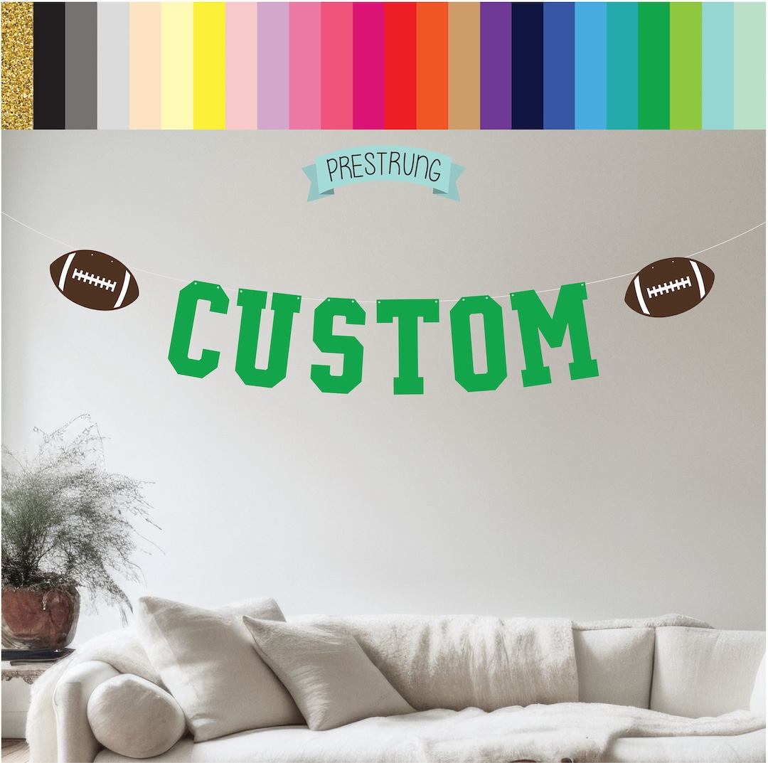 Custom Football Banner, Football Banner, Football Decorations, Football ...