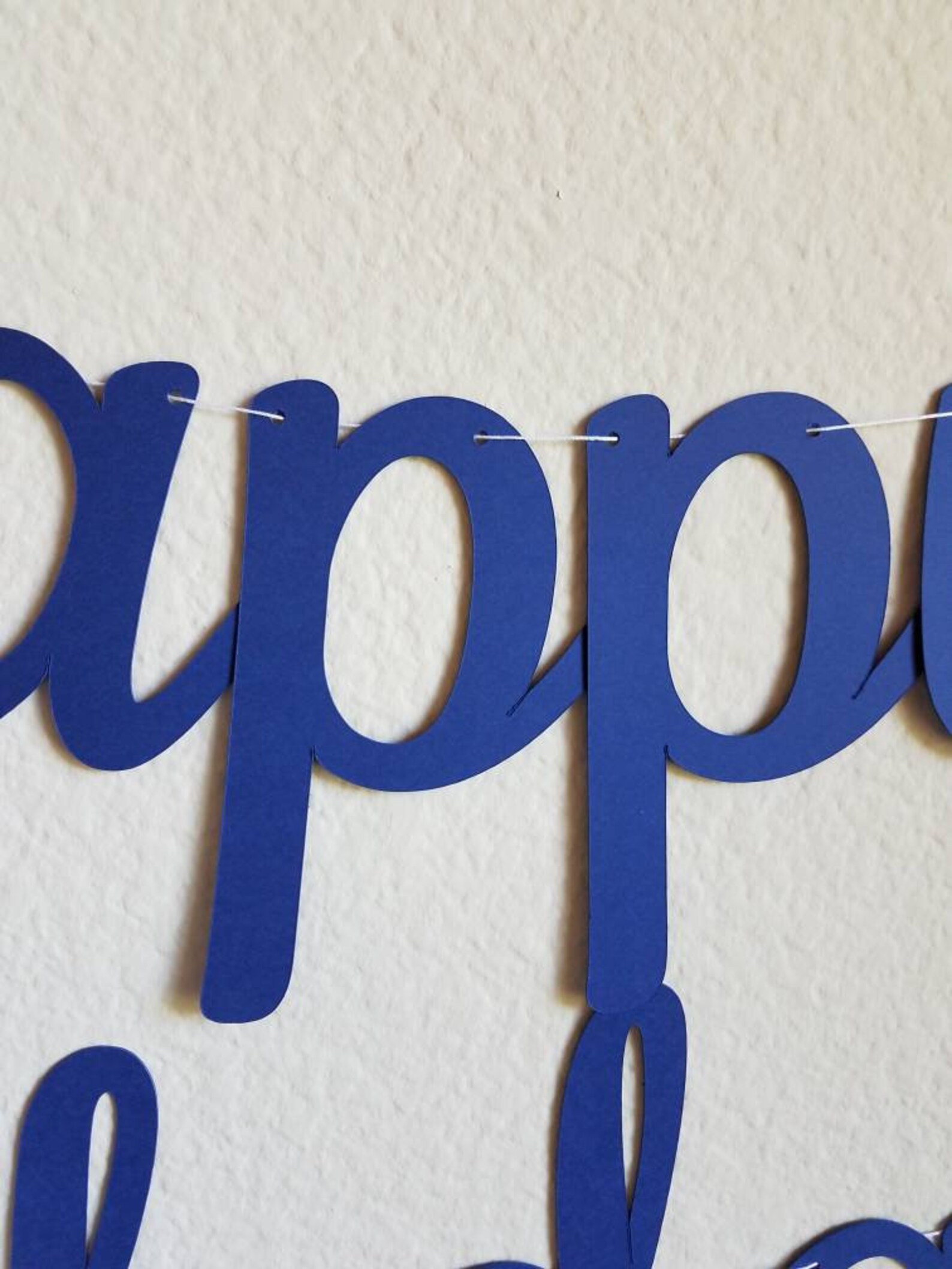 Navy Blue Happy Birthday Banner Cursive Banner Navy Blue - Etsy