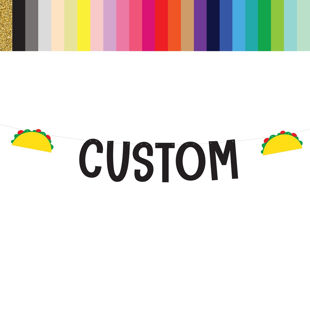 Taco Banner, Custom Taco Banner, Personalized Taco Banner, Taco ...