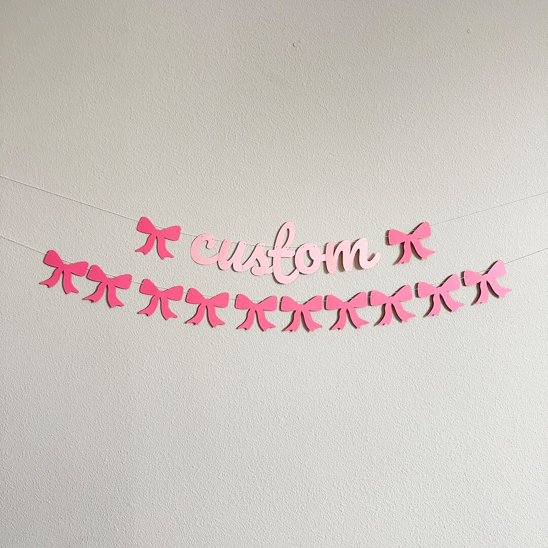 Custom Coquette Banner, Custom Banner, Coquette Themed Decorations ...