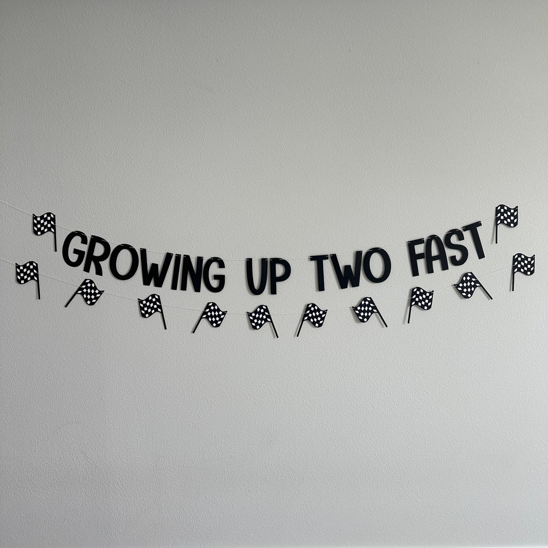 Growing up Two Fast, Growing up Two Fast Banner, Racing Decorations ...