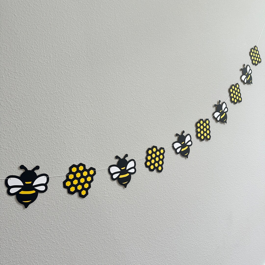 Bee Banner, Bee Garland, Bee Birthday, Bee Decoration, Summer Banner ...