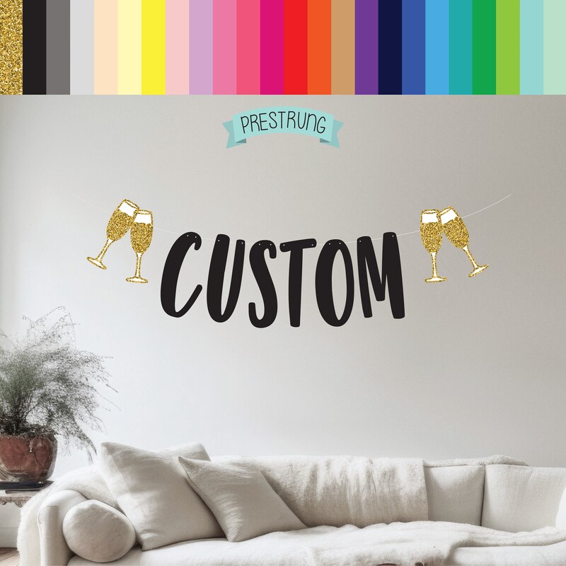 Champagne Banner - Etsy