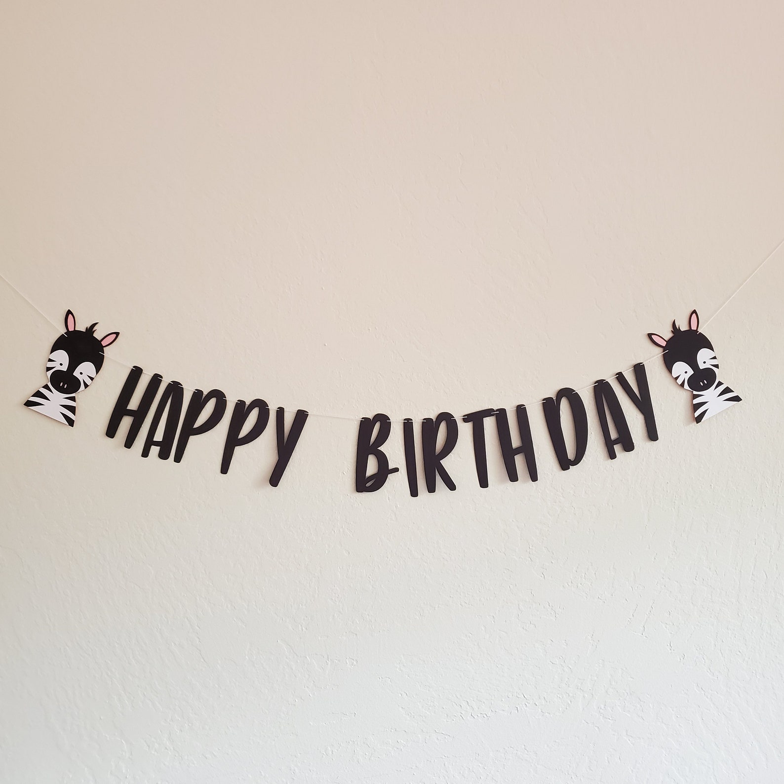 Zebra Banner Zebra Birthday Banner Zebra Garland Zebra | Etsy