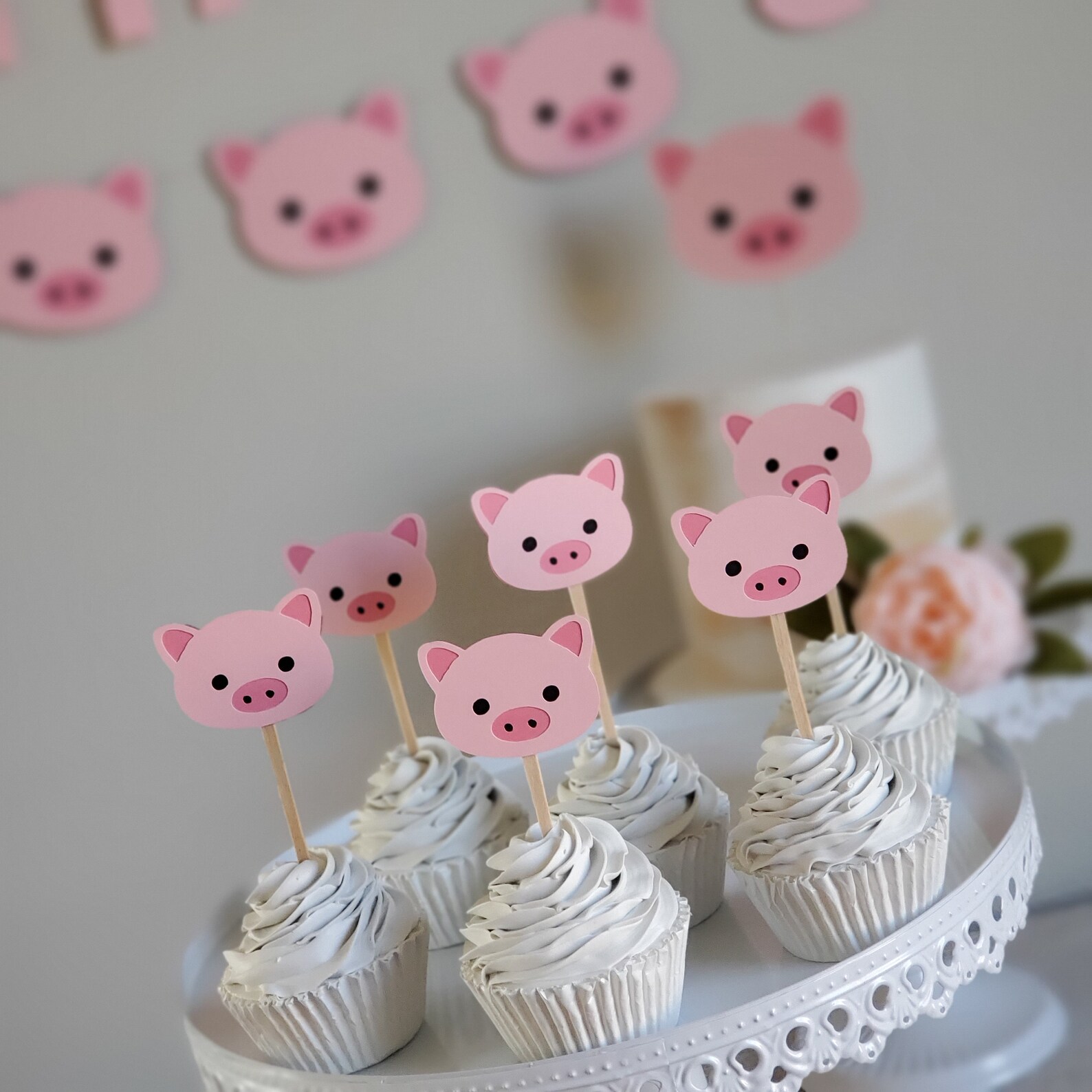 Pig Cake Topper Pig Decorations Cute Pig Decorations Babies | Etsy