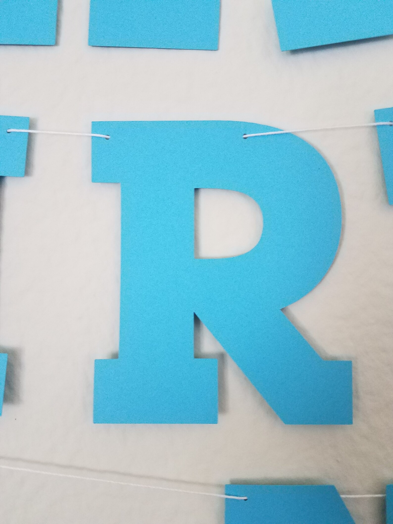 Custom Blue Happy Birthday Banner Custom Blue Birthday | Etsy