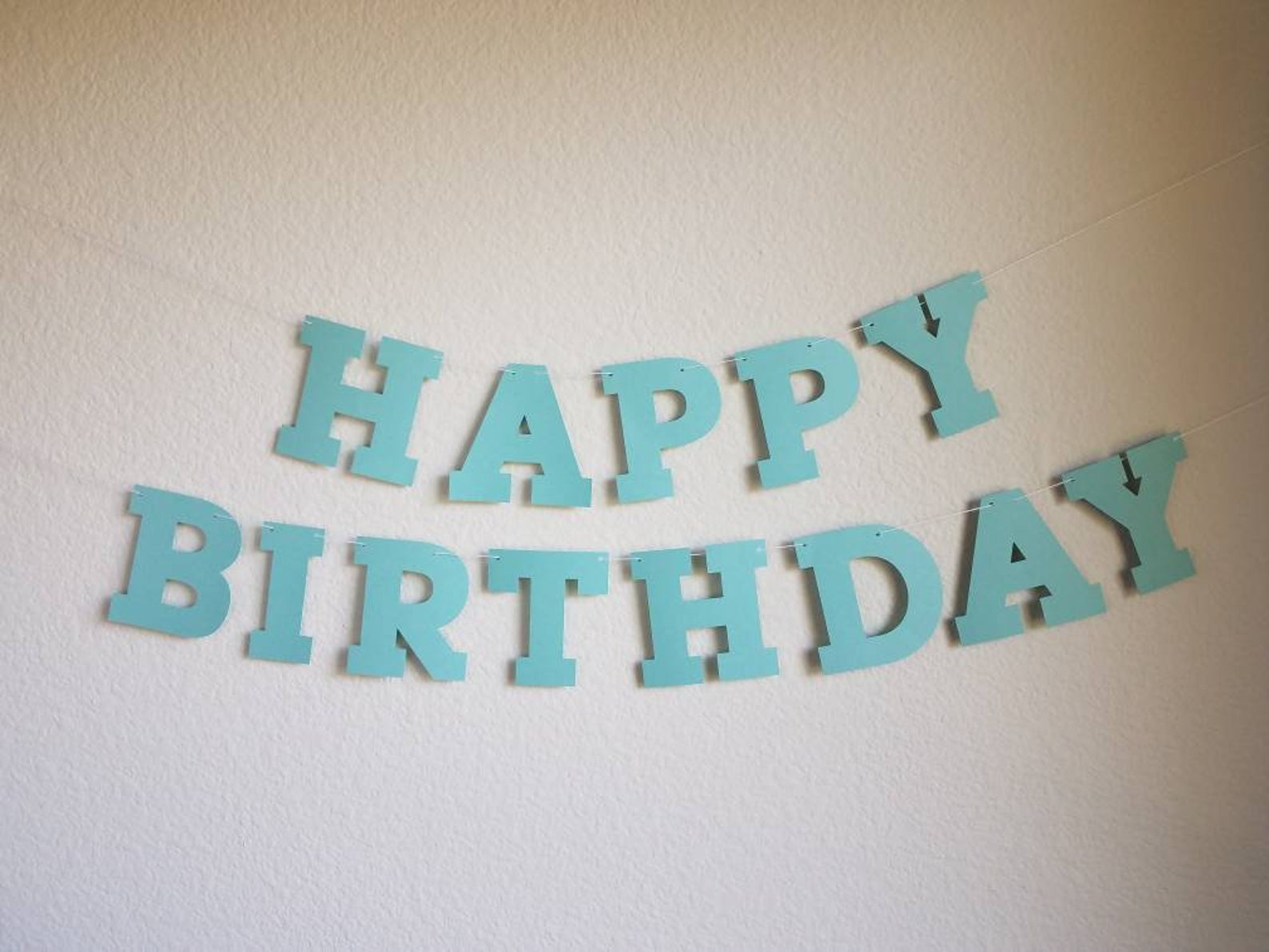Aqua Happy Birthday Banner Aqua Birthday Banner Aqua Banner - Etsy