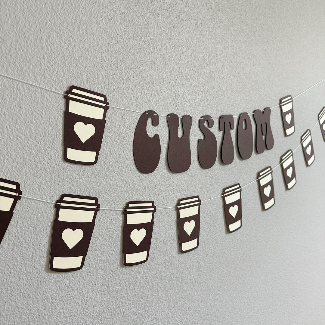 Custom Coffee Banner, Custom Retro Coffee Banner, Coffee Decorations ...