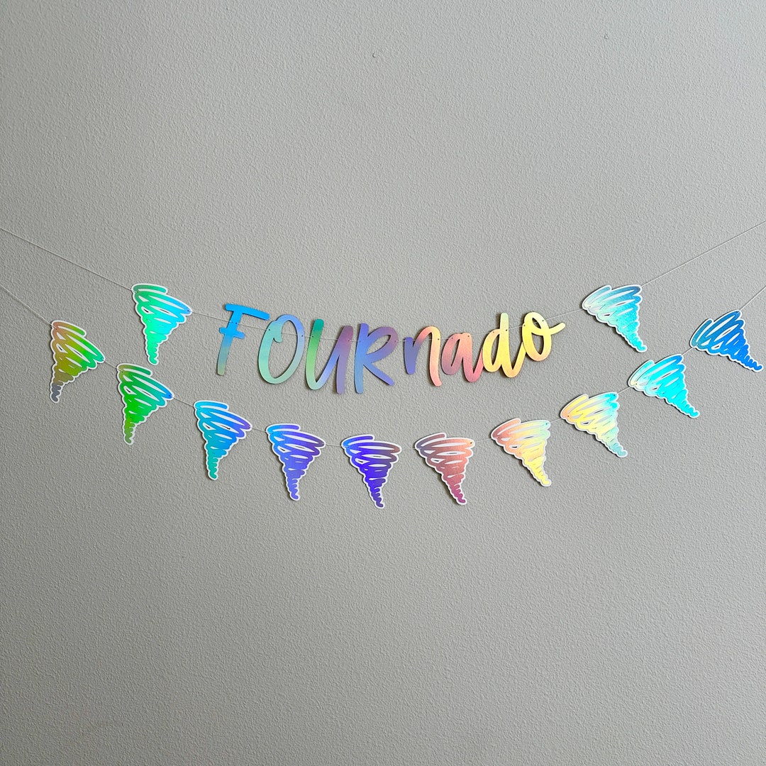 Fournado, Fornado Banner, Fournade Decorations, 4th Birthday Banner ...