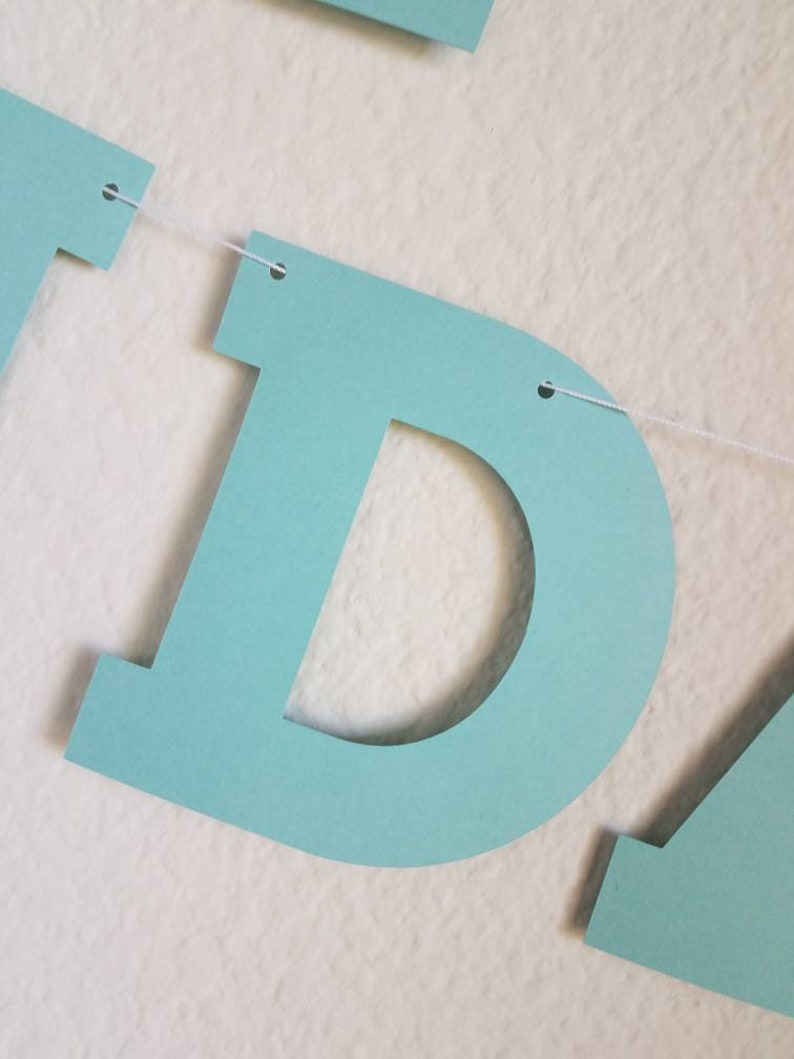 Aqua Happy Birthday Banner Aqua Birthday Banner Aqua Banner - Etsy