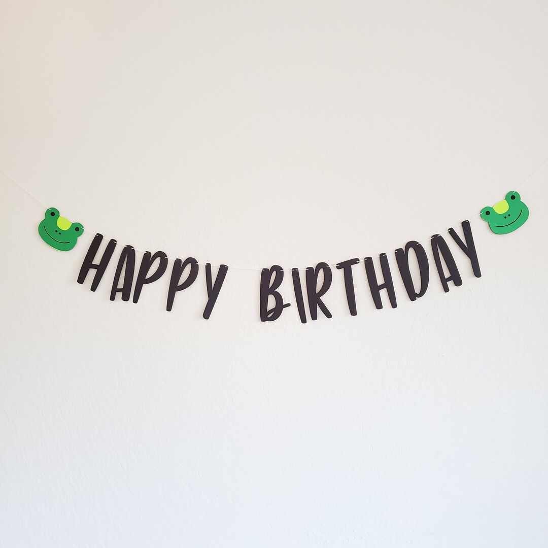 Frog Birthday Banner, Frog Birthday, Frog Decorations, Cute Frog ...