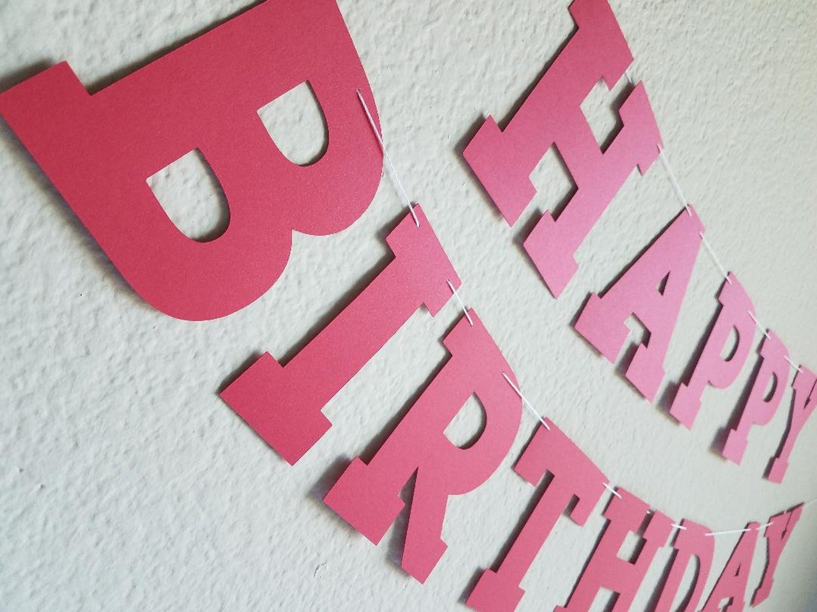 Red Happy Birthday Banner Red Birthday Banner Bold Serif | Etsy