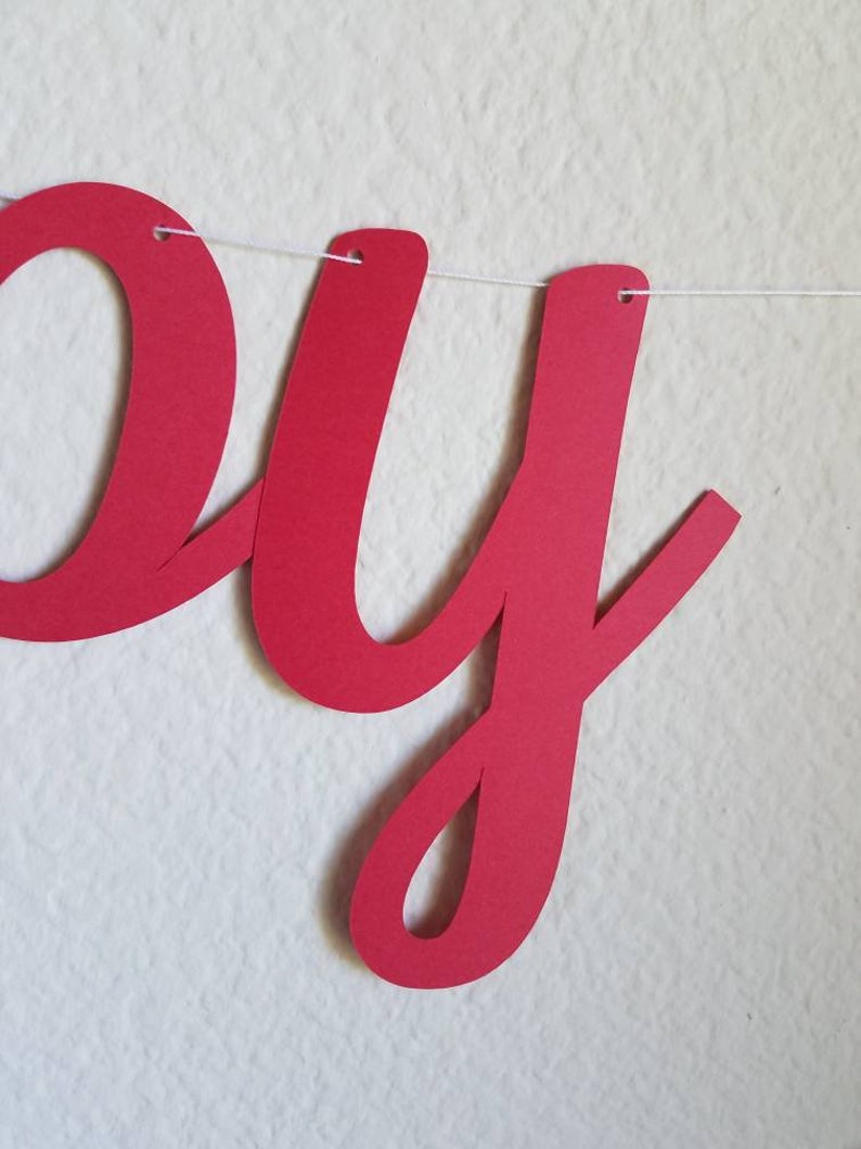 Red Happy Birthday Banner Red Birthday Banner Cursive Red | Etsy
