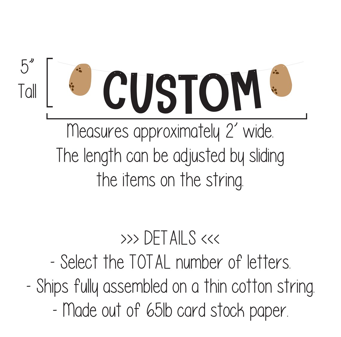 Custom Potato Banner, Potato Bar, Potato Bar Banner, Potato Bar ...