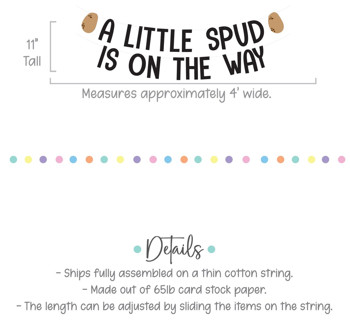 A Little Spud is on the Way, Potato Baby Shower, Potato Themed Baby ...