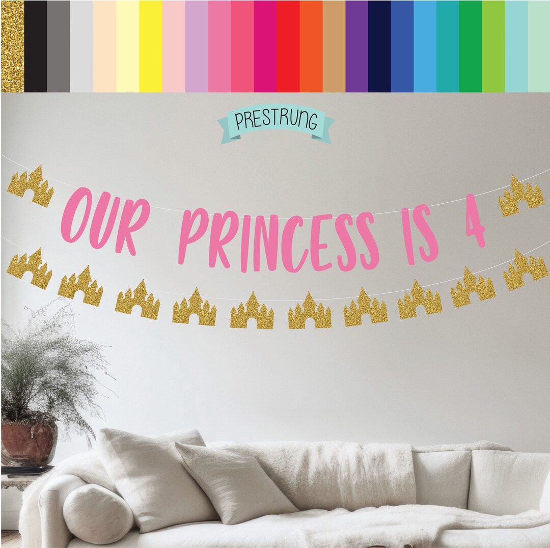 Our Princess is 4 Banner Princess Banner Princess - Etsy
