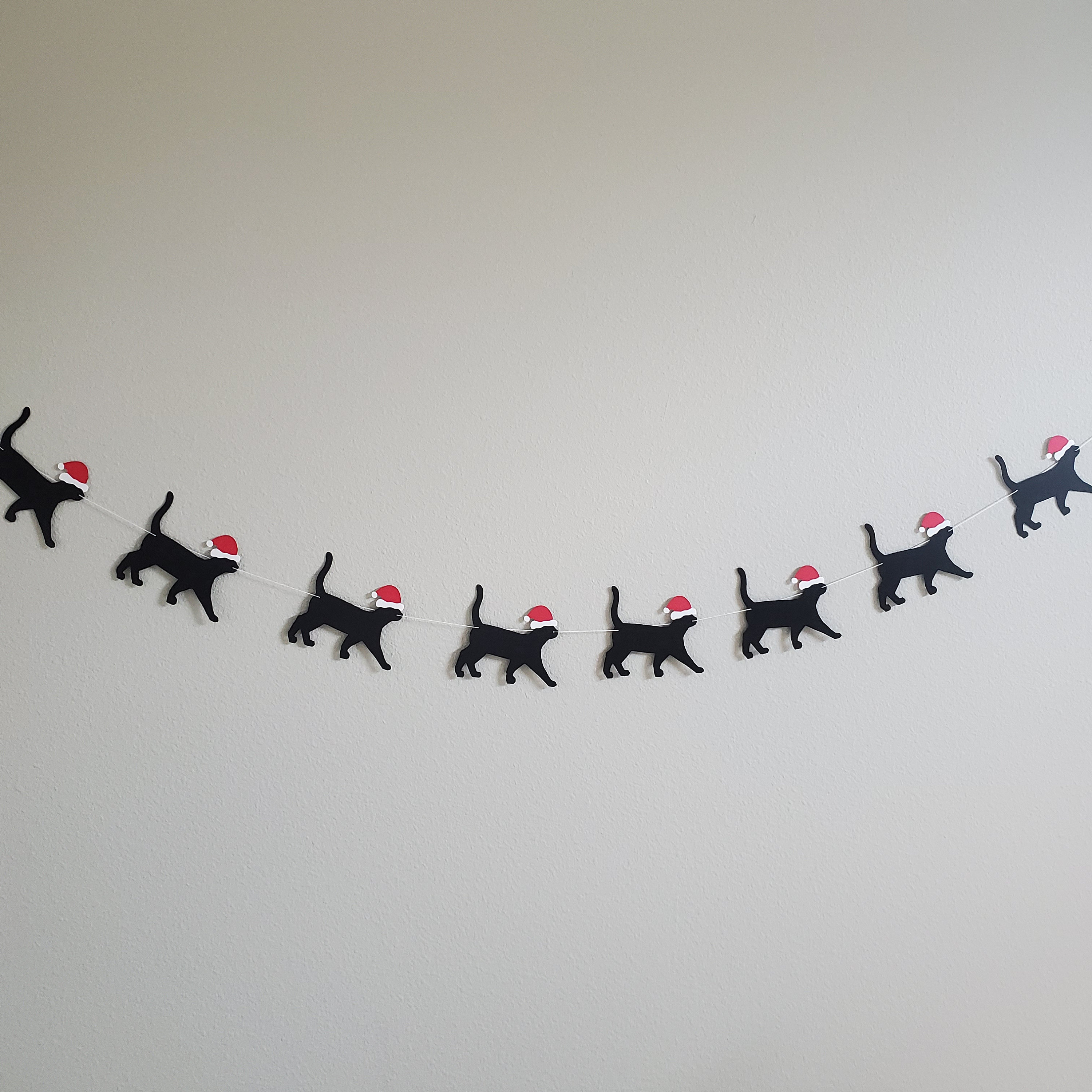 Meowy Christmas Cat Christmas Meowy Christmas Banner | Etsy