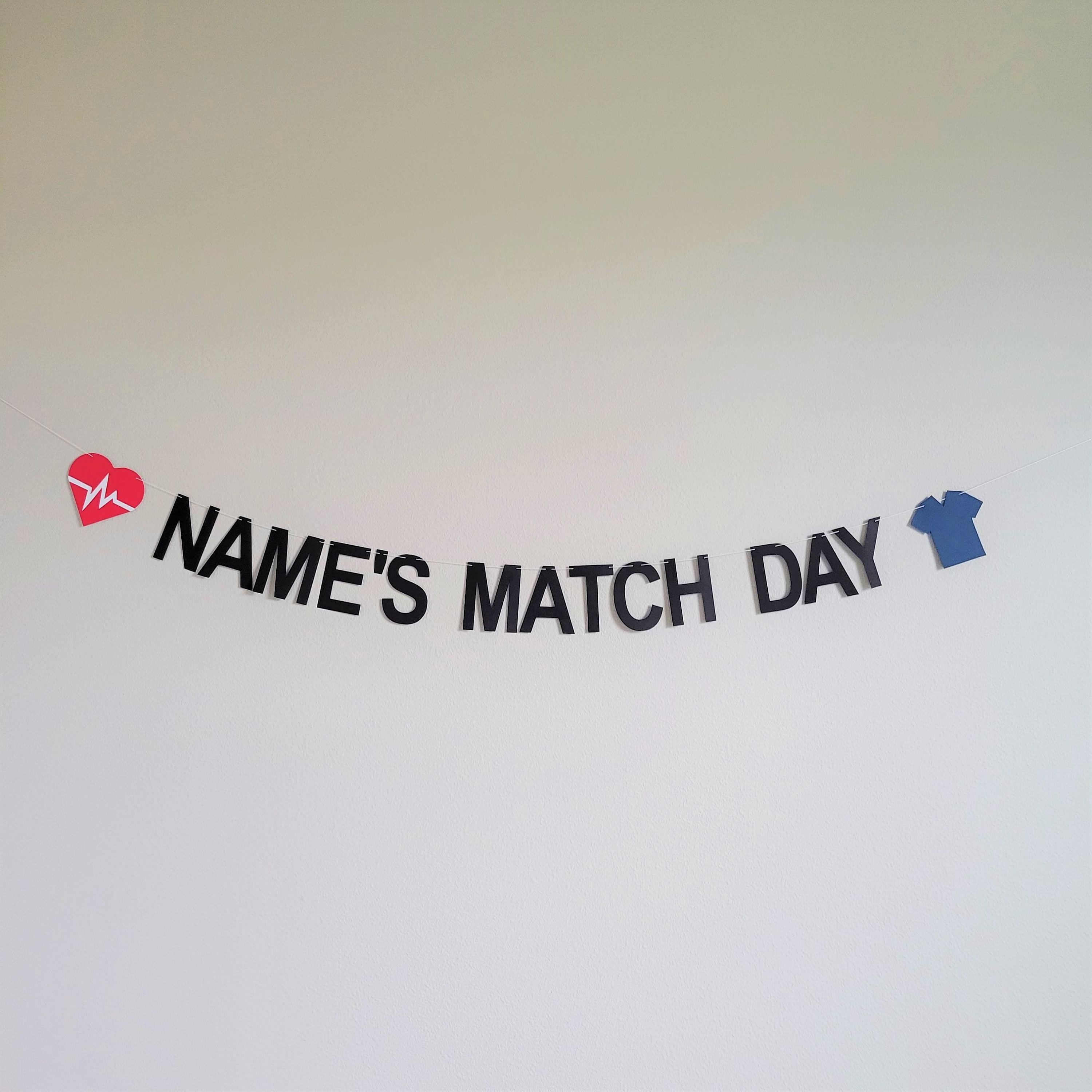 Custom Match Day Banner, Match Day, It's A Match, Match Day Decorations ...