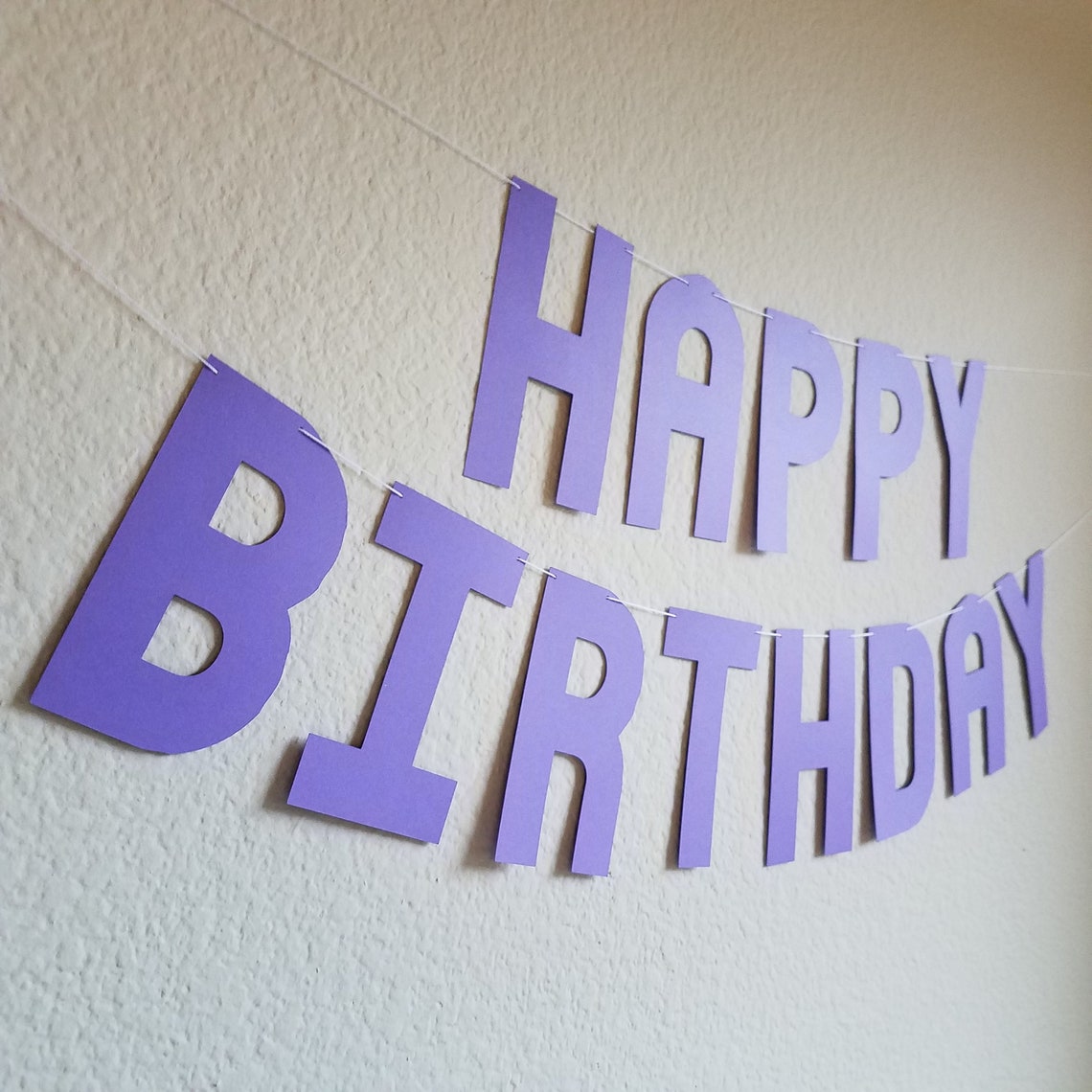 Purple Happy Birthday Banner Purple Birthday Banner Custom - Etsy