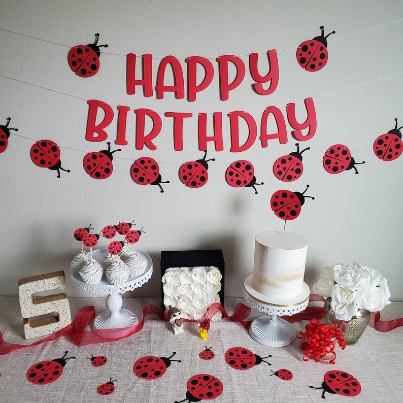 Ladybug Birthday Banner Ladybug Banner Ladybugs Ladybug | Etsy