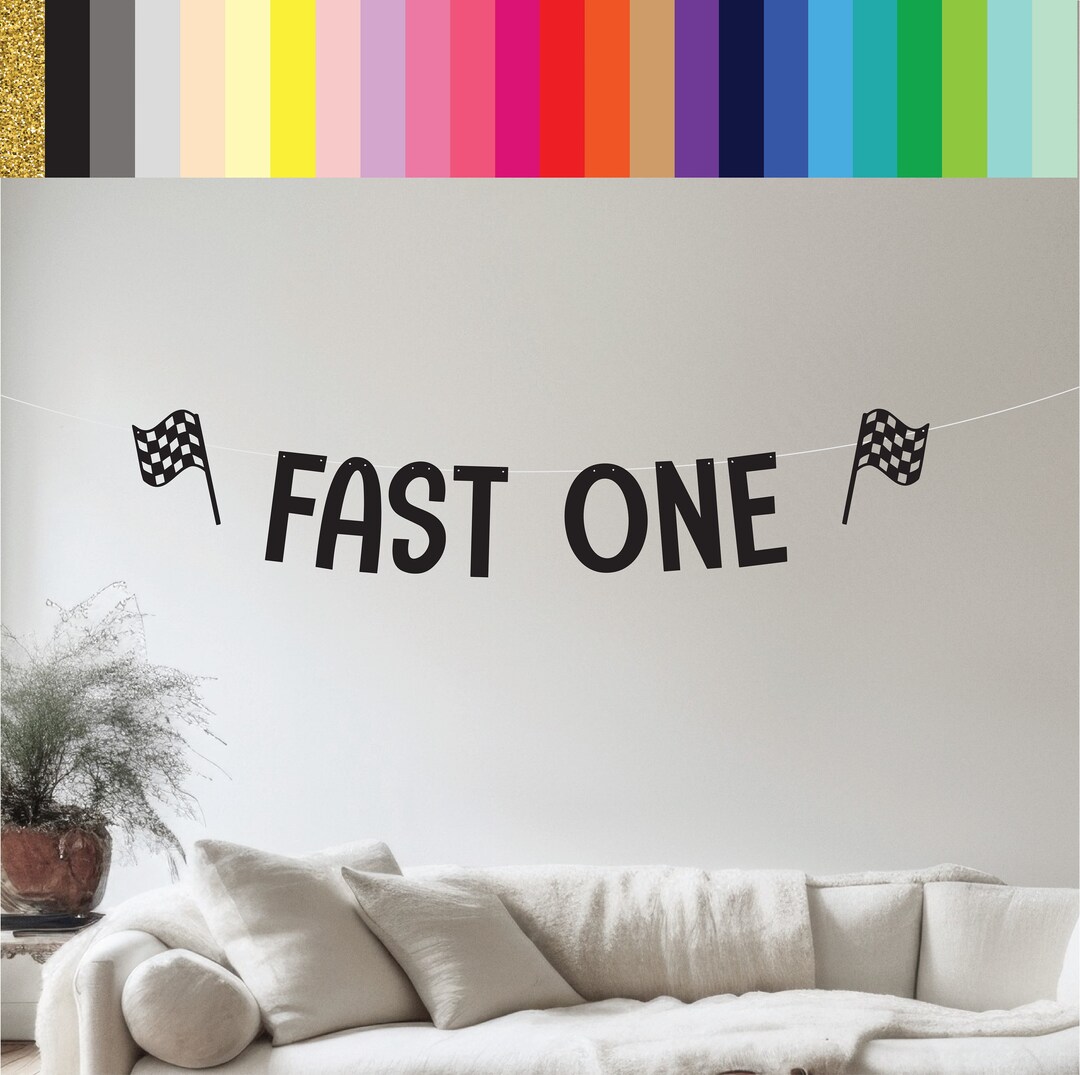 Fast One Fast One Banner Fast One Theme Racing Decorations - Etsy