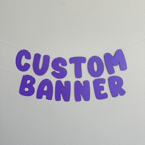 Custom Purple Banner, Purple Banner, Purple Decorations, Purple Party ...
