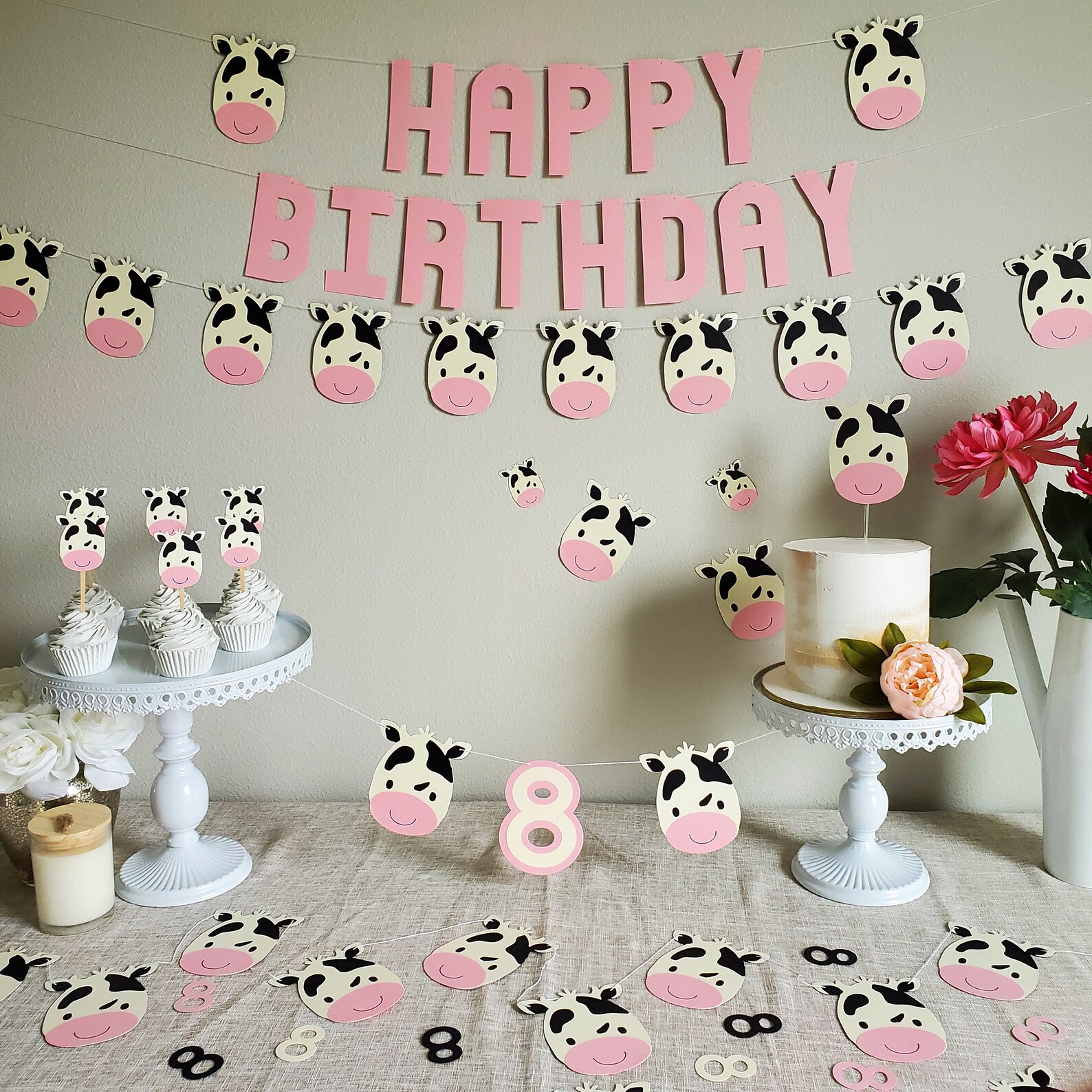 Cow Party Set Cow Birthday Cow Theme Cow Party Ideas Cow - Etsy