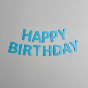 Blue Happy Birthday Banner, Boy Birthday Banner, Blue Banner, Blue ...