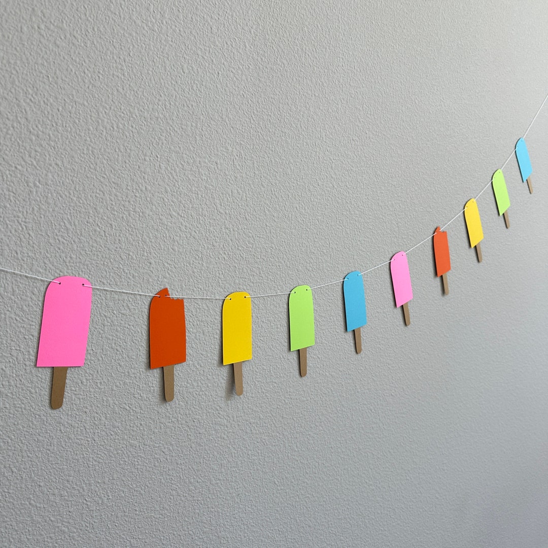 Popsicle Banner, Popsicle Garland, Popsicle Birthday, Popsicle ...