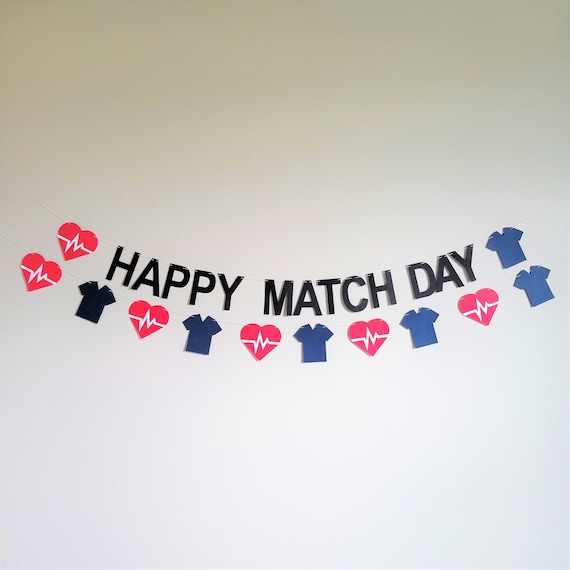 Happy Match Day Banner Match Day It's A Match Match Day | Etsy