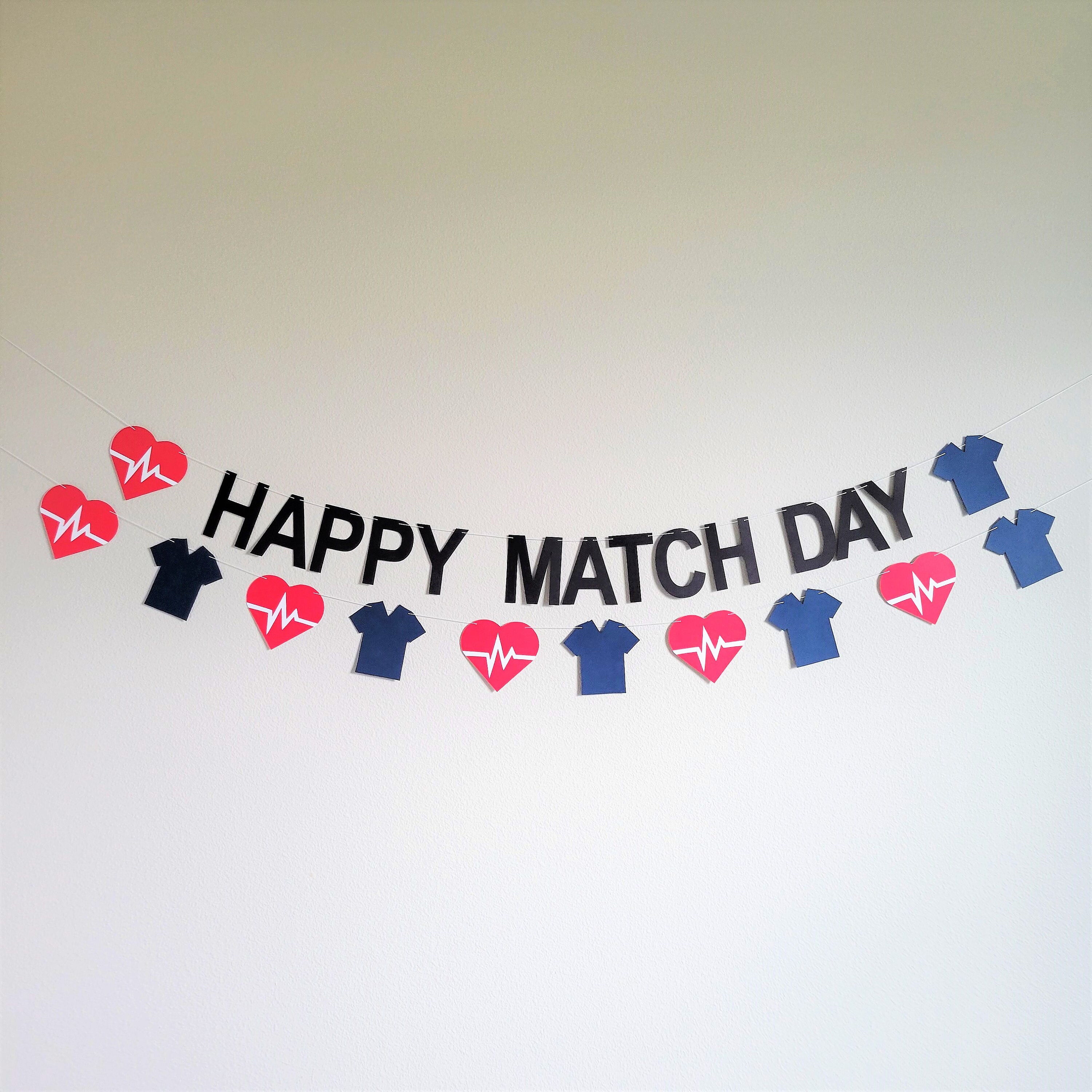 Happy Match Day Banner Match Day It's A Match Match Day | Etsy