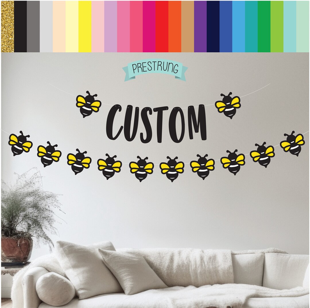 Custom Bee Banner, Bee Decorations, Bee Party, Bee Birthday, Bee Theme ...