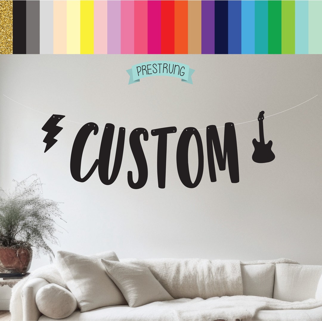 Custom Rock Banner Rock and Roll Theme Rock Birthday Music - Etsy
