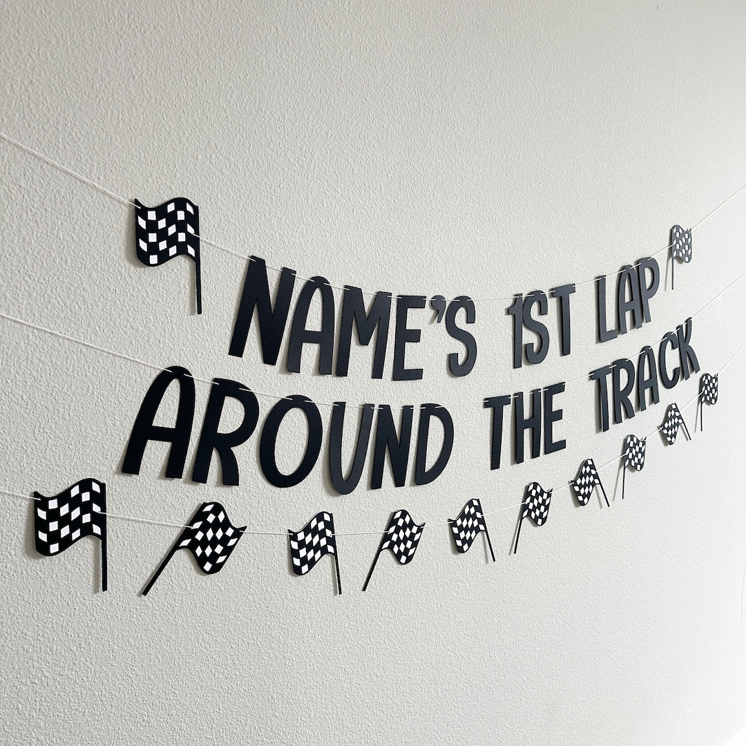 1st Lap Around the Track, Racing 1st Birthday Decorations, 1st Birthday ...