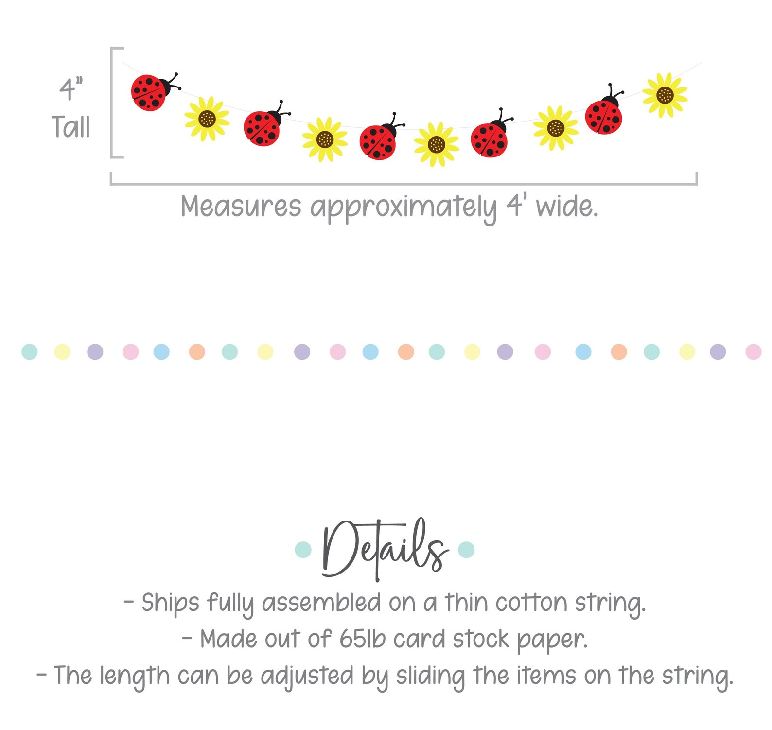 Ladybug Sunflower Birthday Banner, Ladybug Banner, Ladybugs and ...