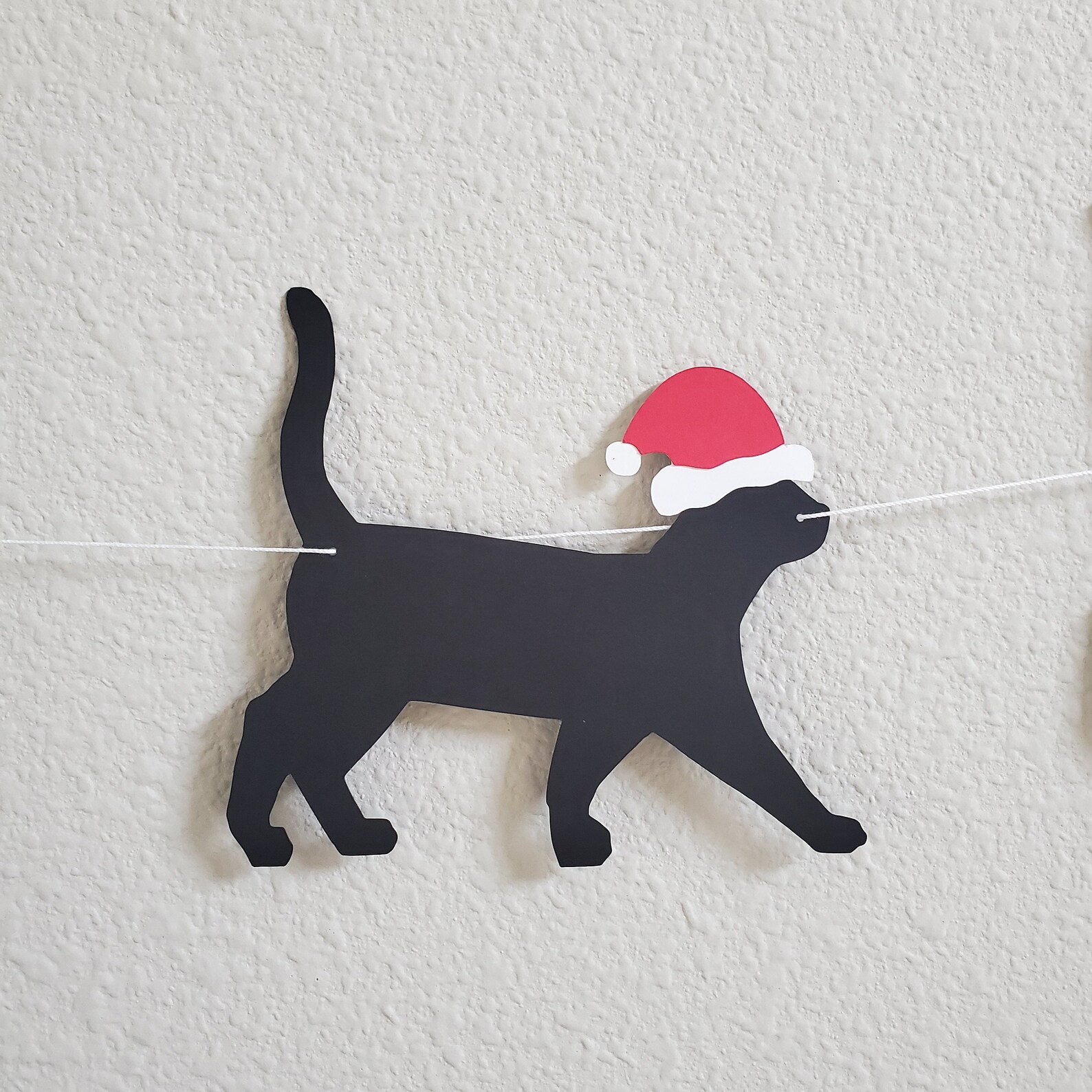 Cat Christmas Garland Cat Christmas Meowy Christmas Banner | Etsy