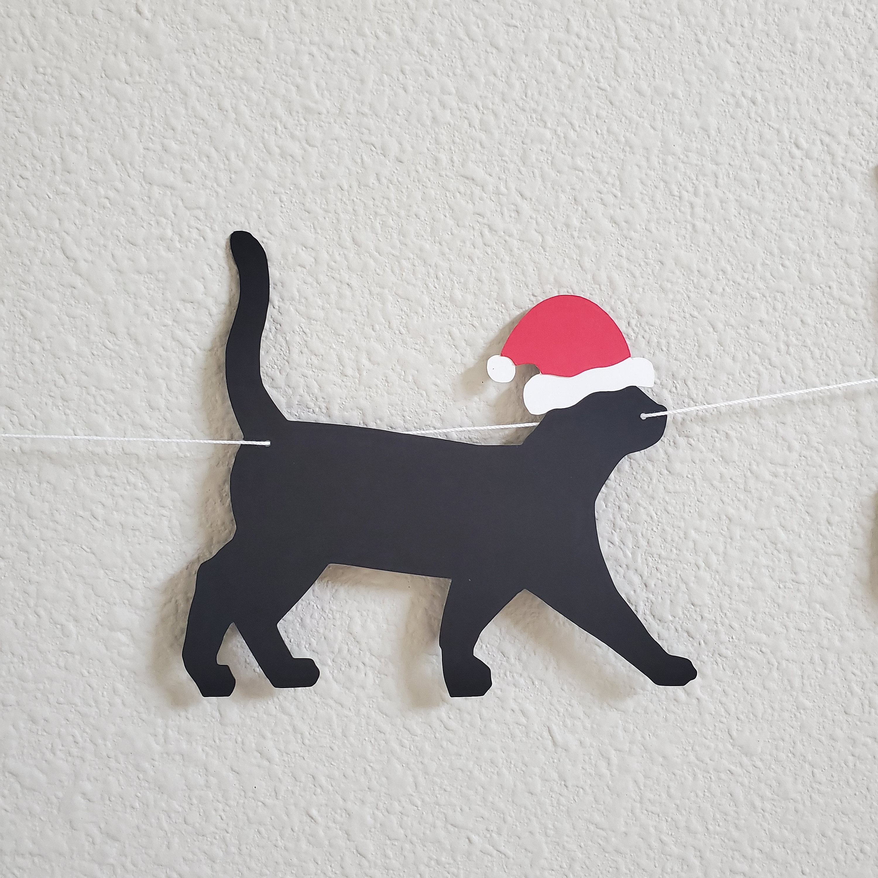 Meowy Christmas Cat Christmas Meowy Christmas Banner | Etsy