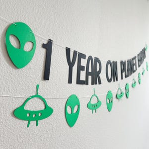 1 Year on Planet Earth, Alien Themed 1st Birthday Decorations, 1st ...