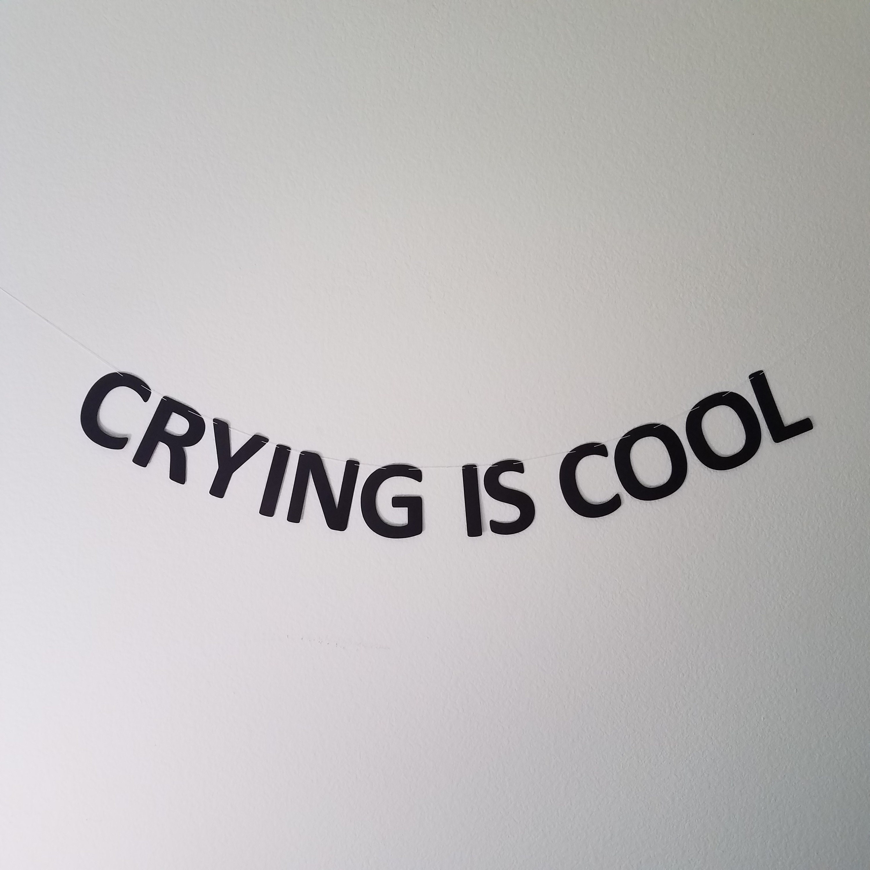 Crying is Cool, Crying is Cool Banner, Custom Banner, Custom Black ...