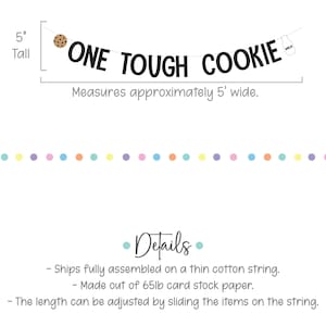 One Tough Cookie, One Tough Cookie Banner, One Tough Cookie Decorations ...