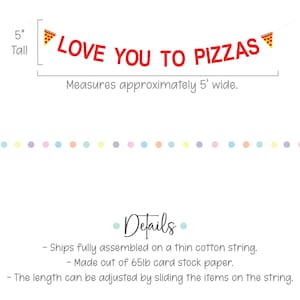 Love You to Pizzas, Love You to Pizzas Banner, Pizza Valentine, Pizza ...