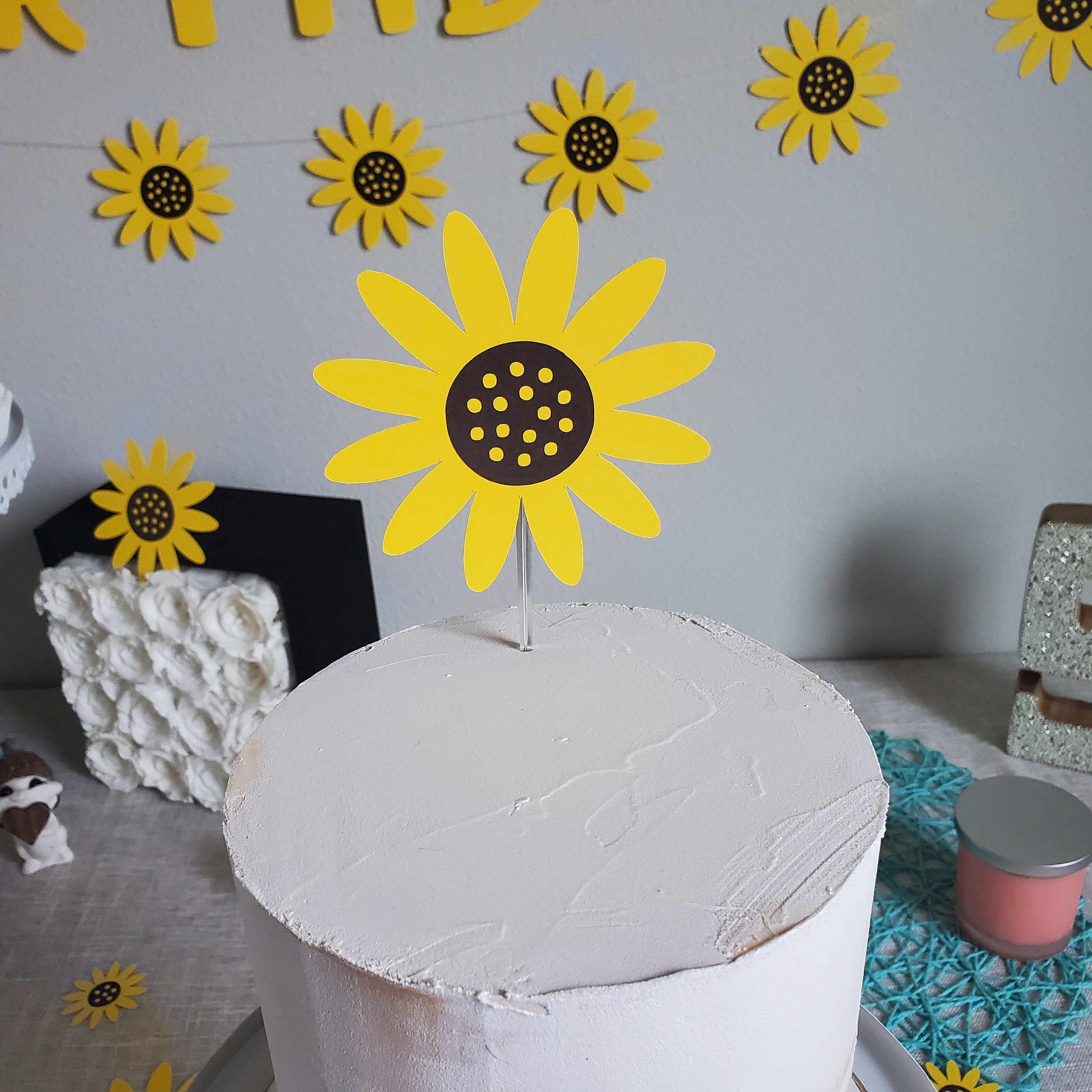 Sunflower Cupcake Toppers Sunflower Party Sunflower Birthday - Etsy