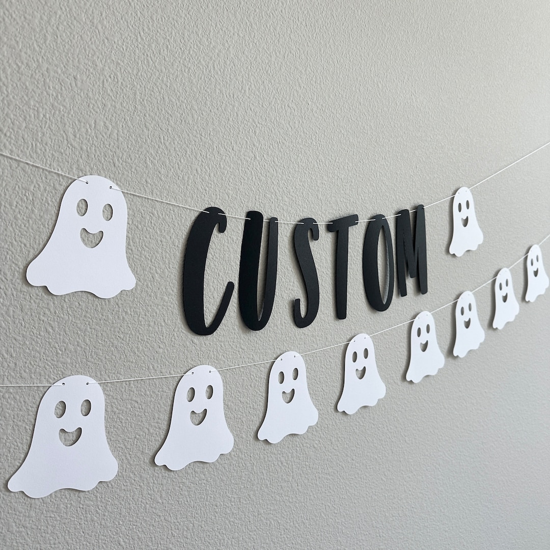 Custom Ghost Banner, Custom Halloween Banner, Ghost Banner, Ghost ...