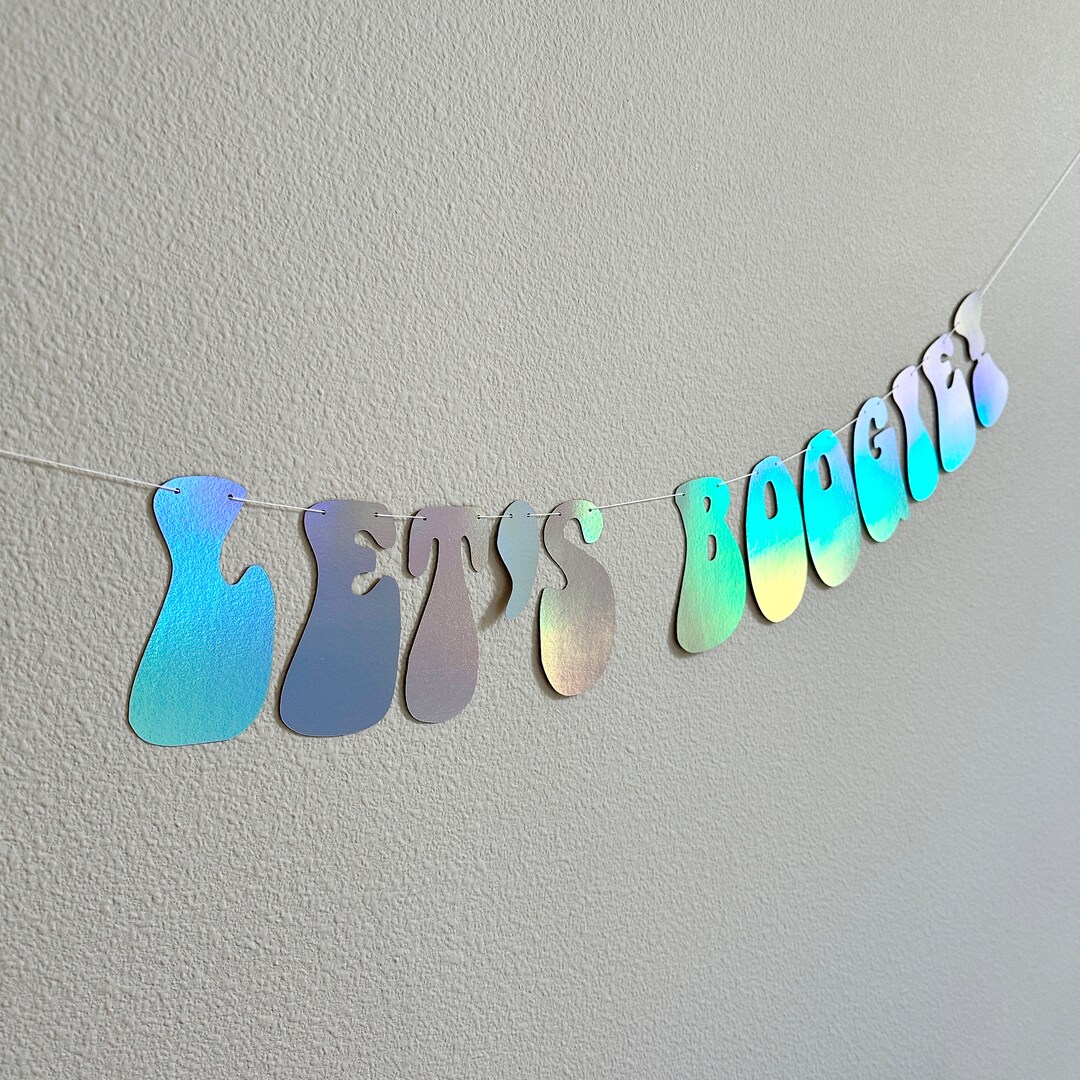 Let's Boogie, Let's Boogie Banner, Boogie Decorations, Retro Themed ...